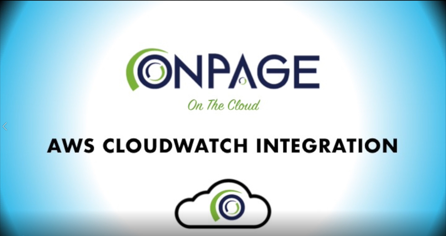 Amazon Cloudwatch Integration Video Onpage And Aws Cloudwatch